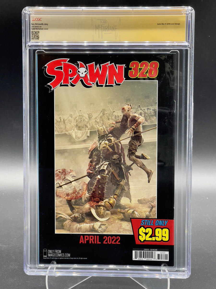 Spawn #327 CGC SS 9.8 Signed Todd McFarlane Full SIG w/CUSTOM MCFARLAN – Martins Collectables